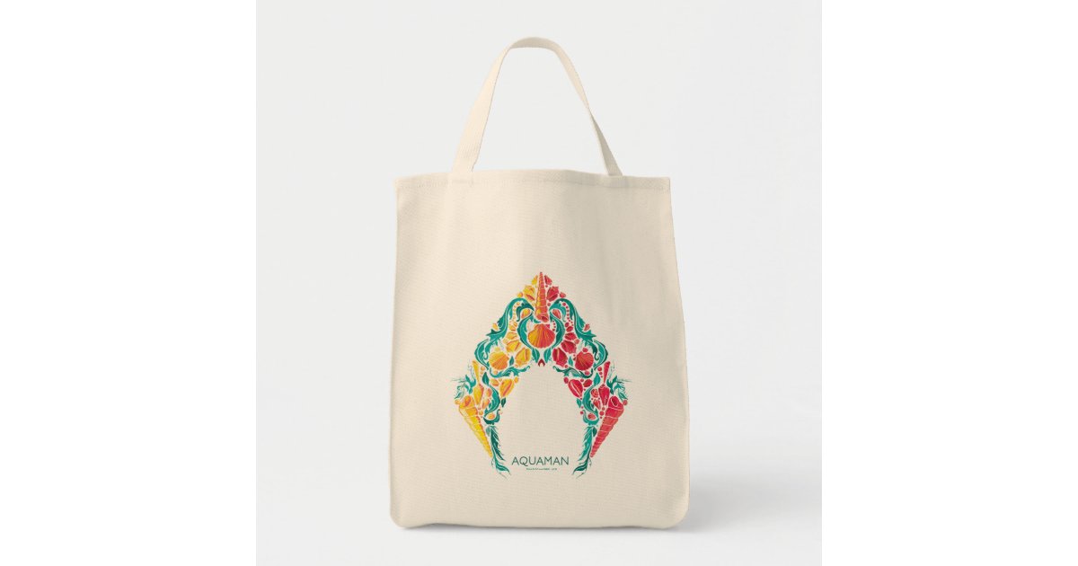 Aquaman | Aquaman & Mera Themed Seashell Logo Tote Bag | Zazzle