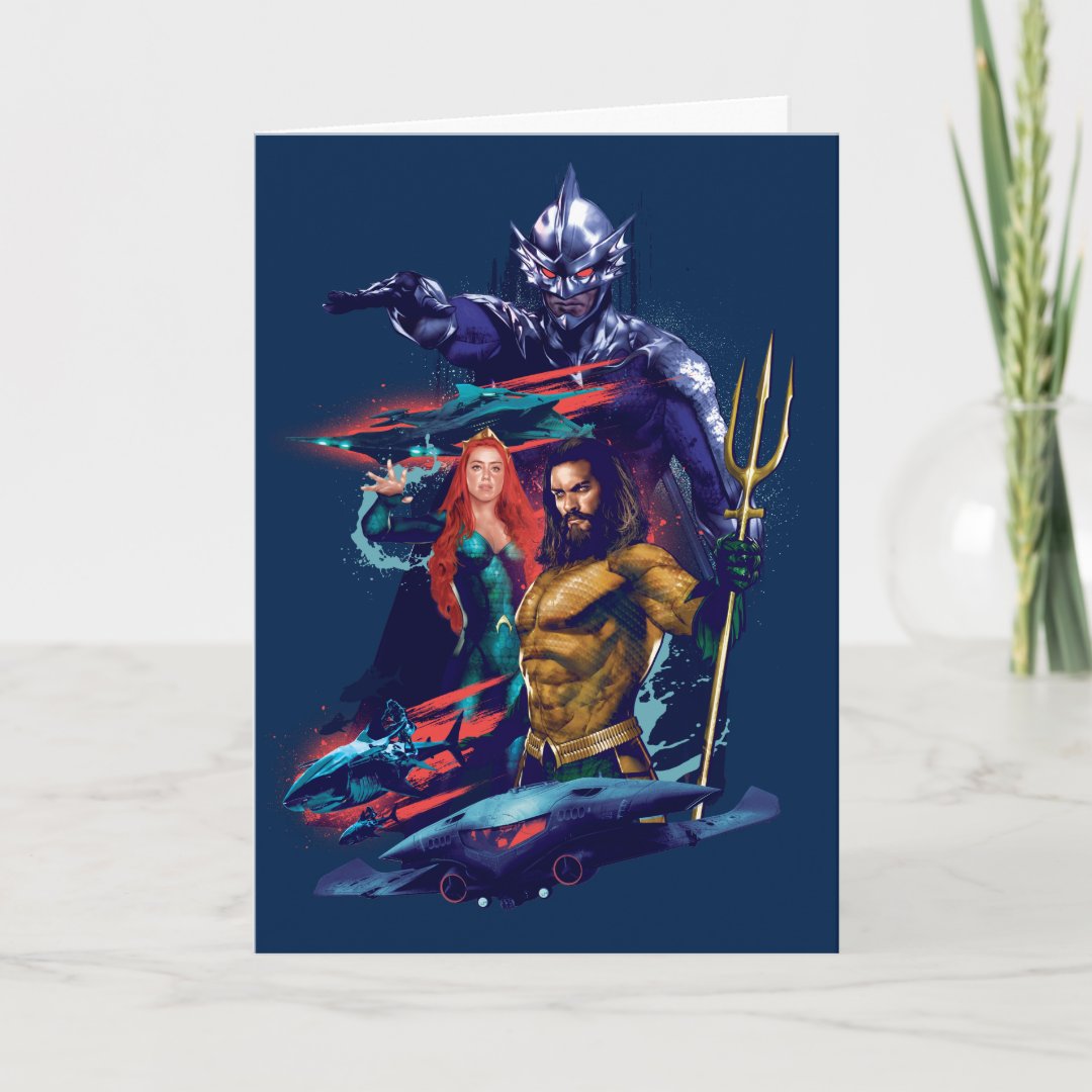 Aquaman | King Orm Versus Mera & Aquaman Card | Zazzle