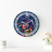 Aquaman | King Orm Versus Mera & Aquaman Large Clock | Zazzle