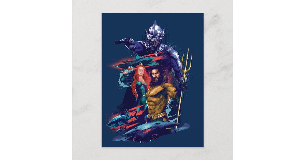 Aquaman | King Orm Versus Mera & Aquaman Postcard | Zazzle
