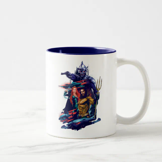 Aquaman | King Orm Versus Mera & Aquaman Two-Tone Coffee Mug | Zazzle