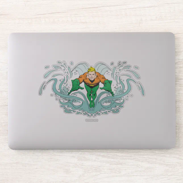 Aquaman Lunging Forward Sticker | Zazzle