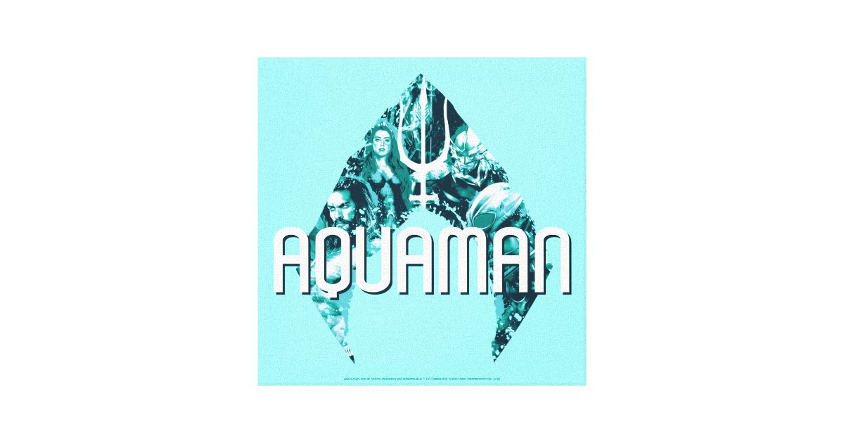 Aquaman | Orin, Mera, Orm & Black Manta In Symbol Canvas Print | Zazzle