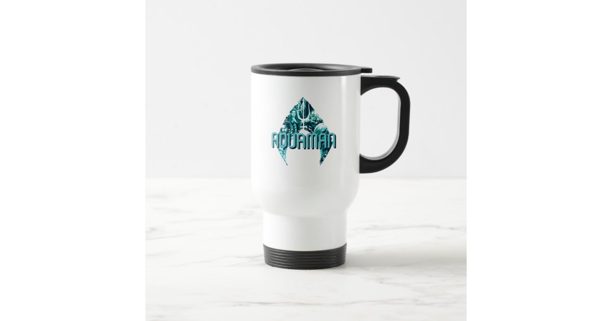 Aquaman | Orin, Mera, Orm & Black Manta In Symbol Travel Mug | Zazzle