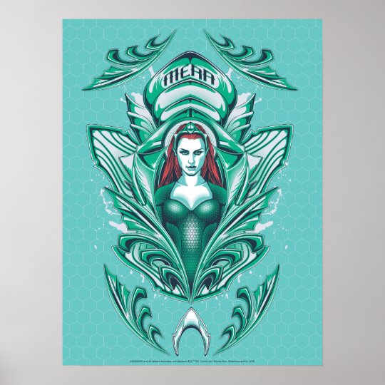 Aquaman | Ornate Mera Graphic Poster | Zazzle.com