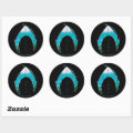 Aquaman | See Through Mera Symbol Ocean Graphic Classic Round Sticker ...