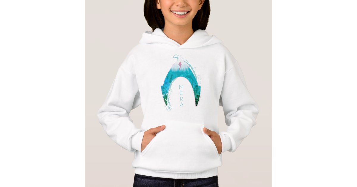 Aquaman | See Through Mera Symbol Ocean Graphic Hoodie | Zazzle