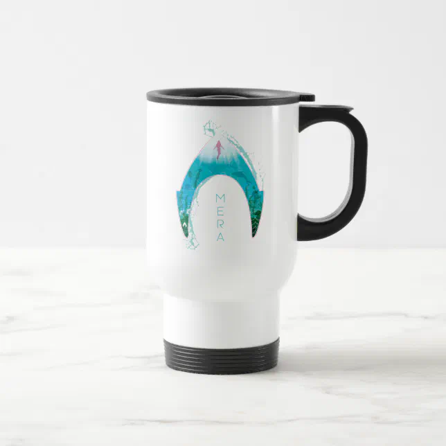 Aquaman | See Through Mera Symbol Ocean Graphic Travel Mug | Zazzle