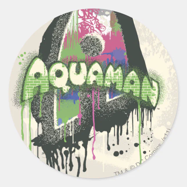 Aquaman - Twisted Innocence Letter Classic Round Sticker | Zazzle