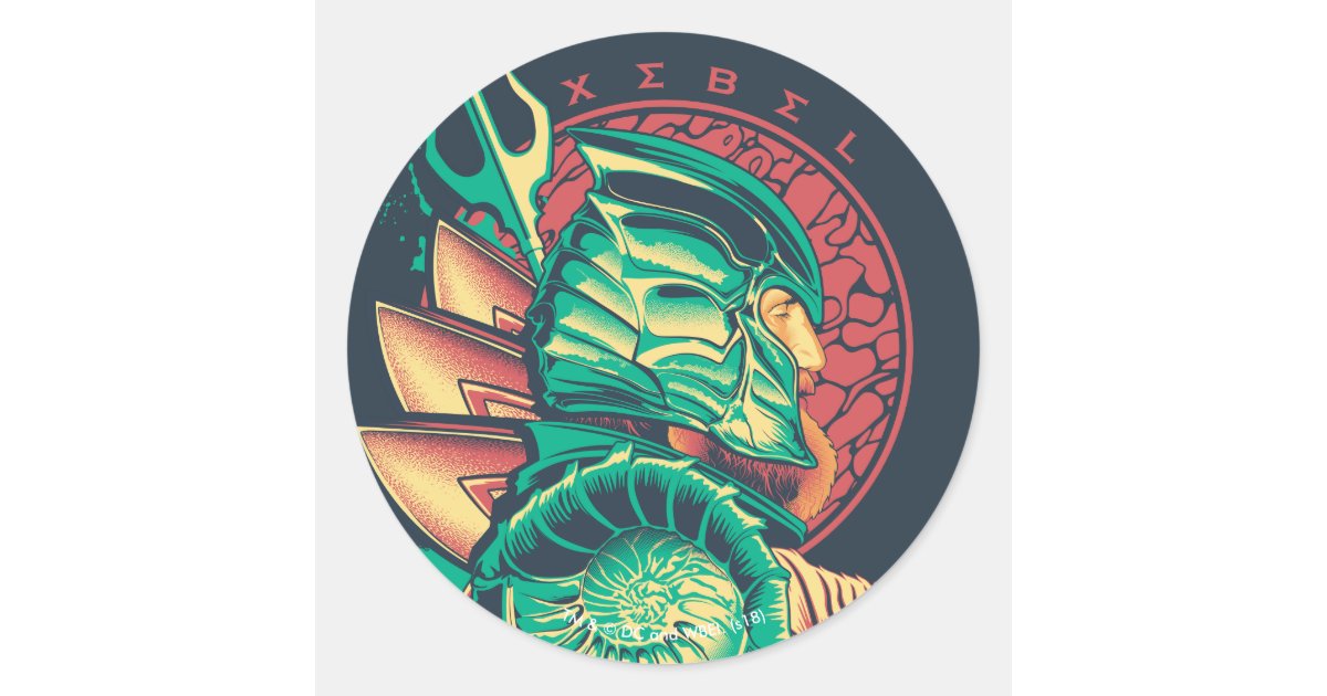 Aquaman | Xebel King Nereus Graphic Classic Round Sticker | Zazzle