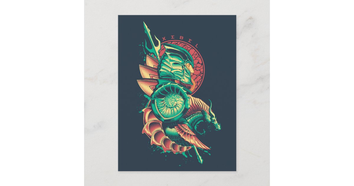 Aquaman | Xebel King Nereus Graphic Postcard | Zazzle