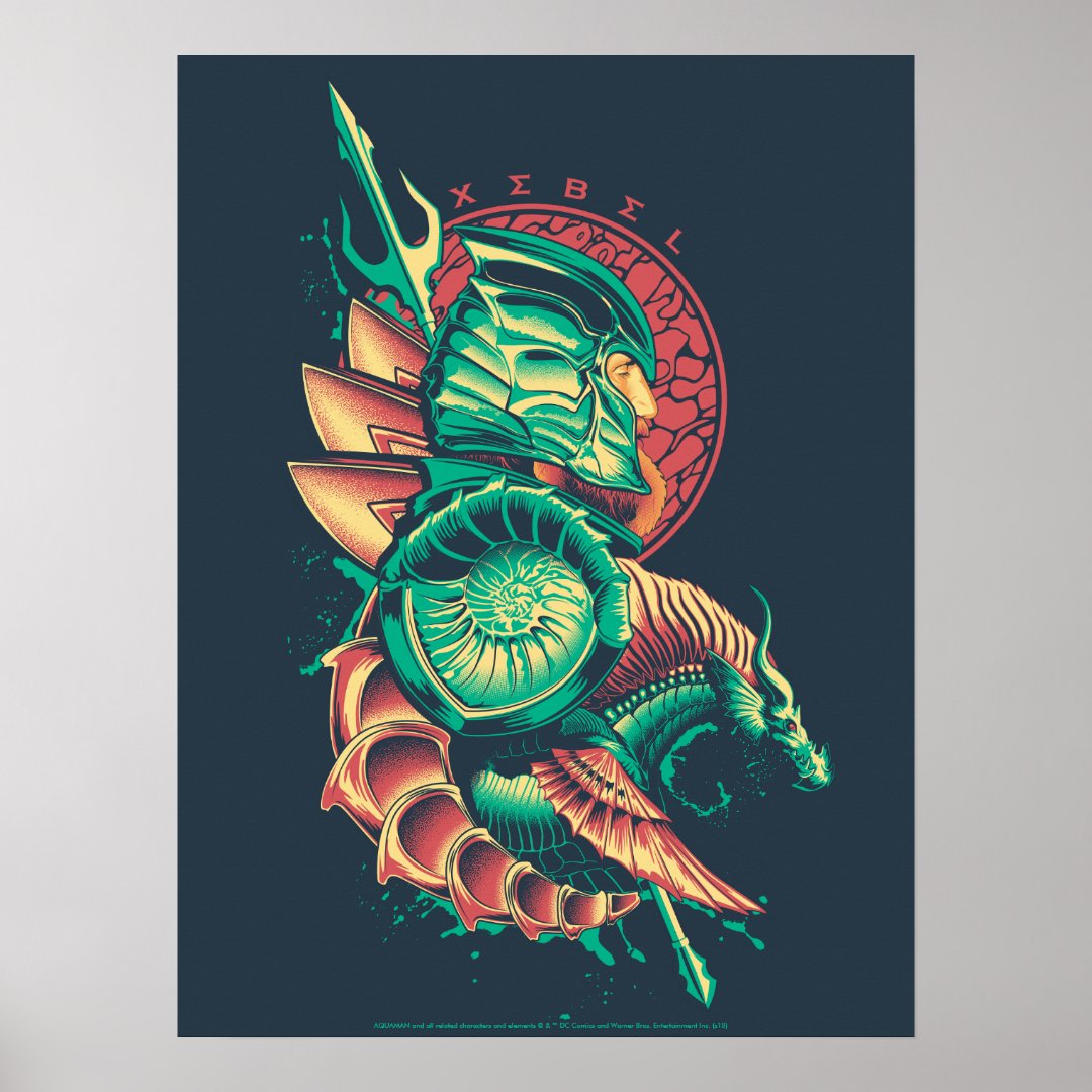 Aquaman | Xebel King Nereus Graphic Poster | Zazzle