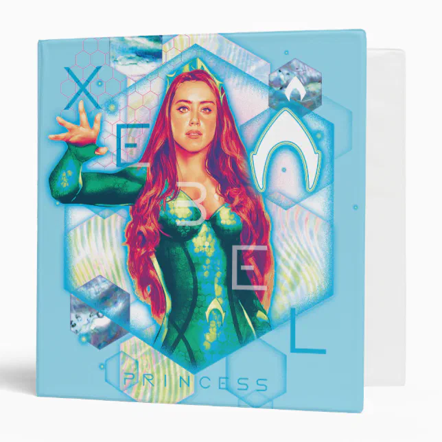 Aquaman | Xebel Princess Mera Hexagonal Graphic 3 Ring Binder | Zazzle