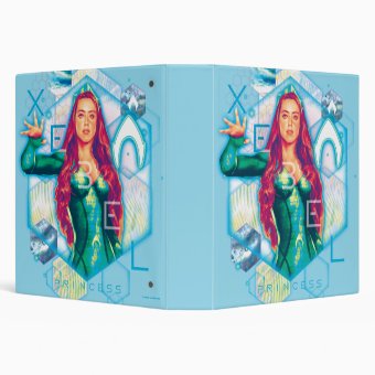 Aquaman | Xebel Princess Mera Hexagonal Graphic 3 Ring Binder | Zazzle