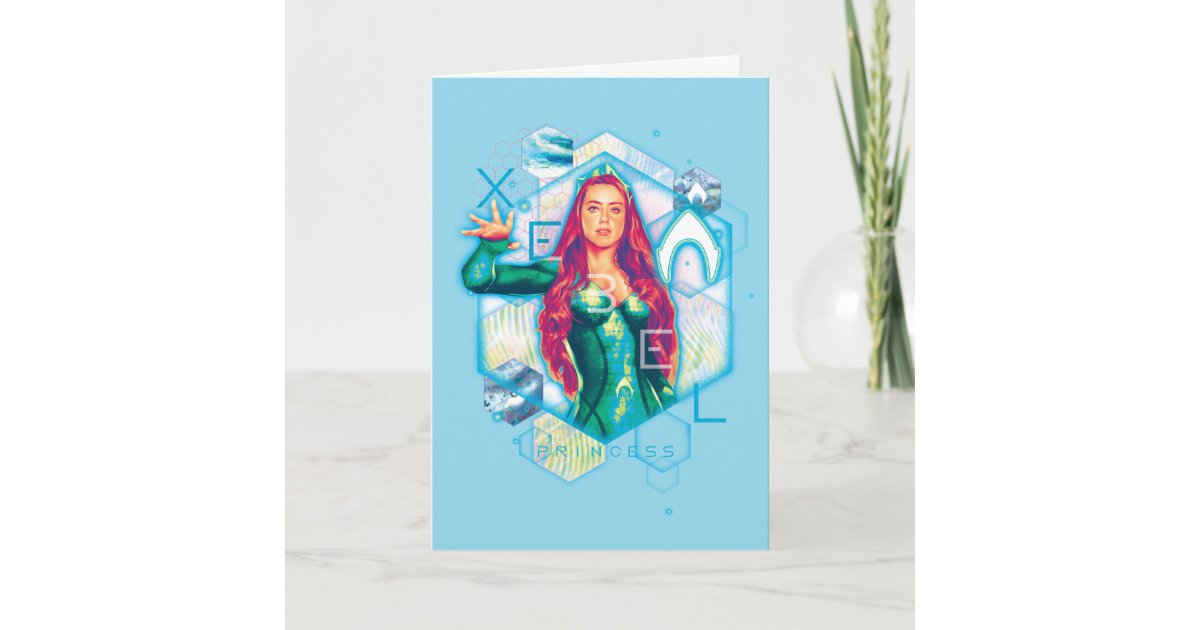 Aquaman | Xebel Princess Mera Hexagonal Graphic Card | Zazzle