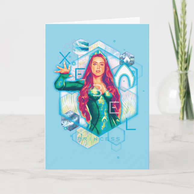 Aquaman | Xebel Princess Mera Hexagonal Graphic Card | Zazzle