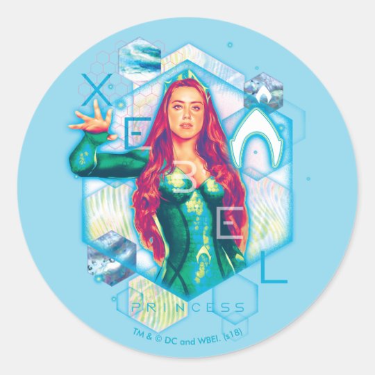 Aquaman | Xebel Princess Mera Hexagonal Graphic Classic Round Sticker ...