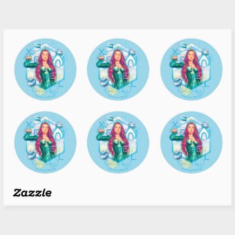 Aquaman | Xebel Princess Mera Hexagonal Graphic Classic Round Sticker ...