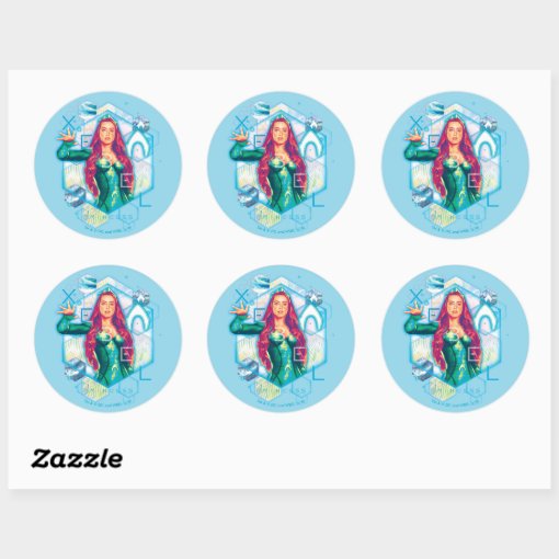 Aquaman | Xebel Princess Mera Hexagonal Graphic Classic Round Sticker ...