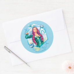 Aquaman | Xebel Princess Mera Hexagonal Graphic Classic Round Sticker ...