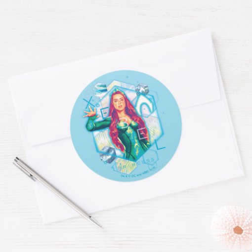 Aquaman | Xebel Princess Mera Hexagonal Graphic Classic Round Sticker ...