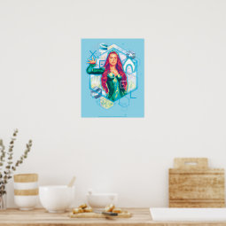 Aquaman | Xebel Princess Mera Hexagonal Graphic Poster | Zazzle