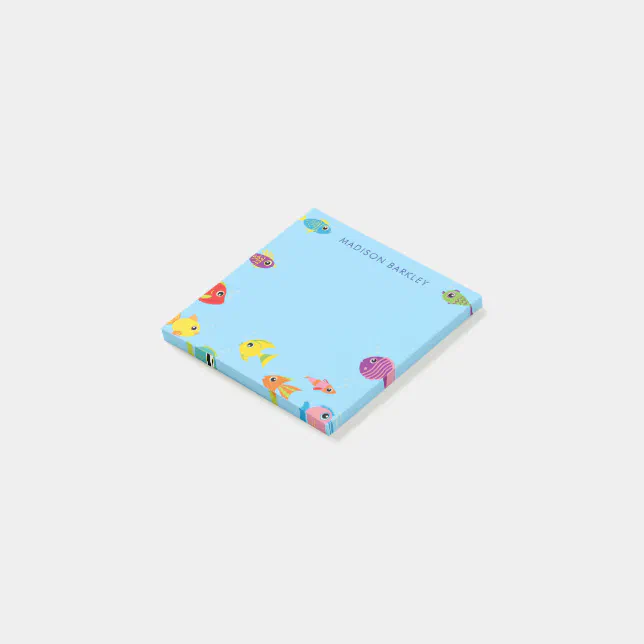 Aquarium Fish Cute Kid's Tropical Goldfish Post-it Notes | Zazzle