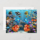 Aquarium Sealife Style Postcard | Zazzle