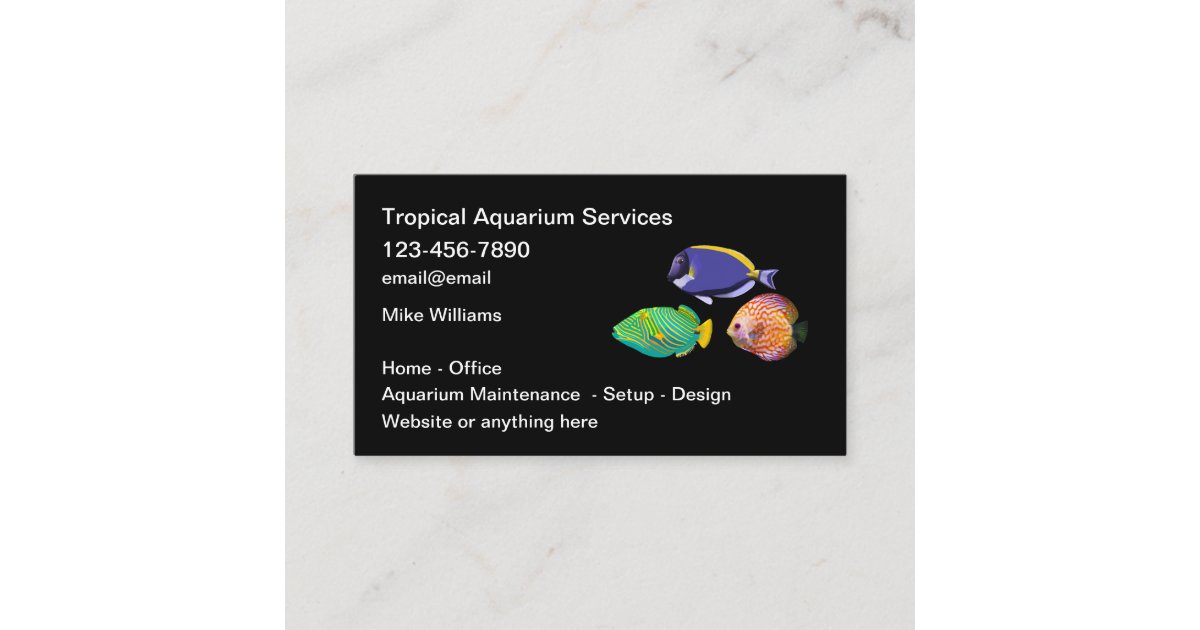 Aquarium Service Marine Biologist Business Card | Zazzle
