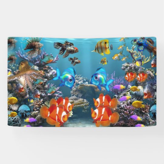 Aquarium Style Banner | Zazzle.com