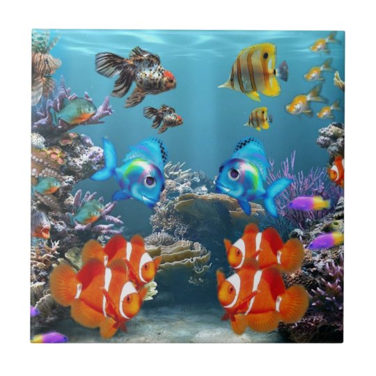 Aquarium Style Ceramic Tile | Zazzle.com