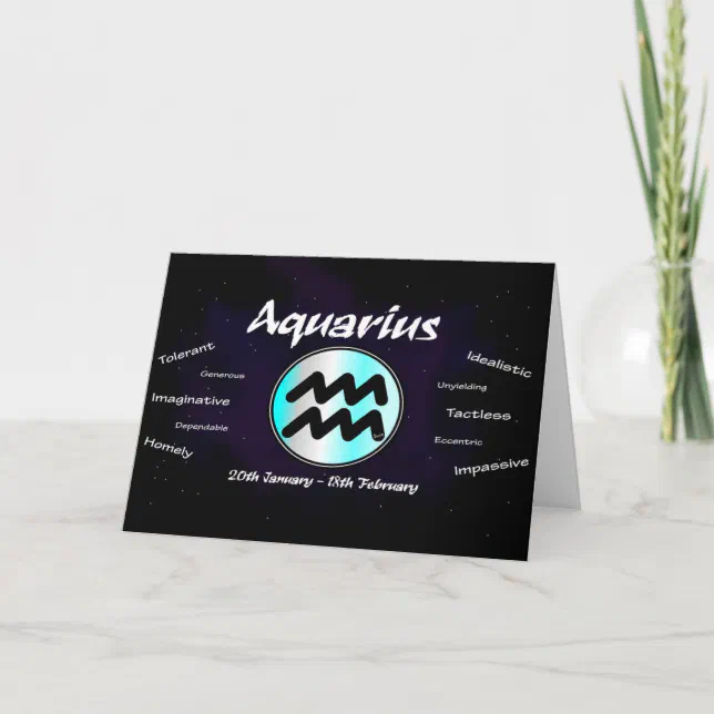 Aquarius Birthday Card | Zazzle