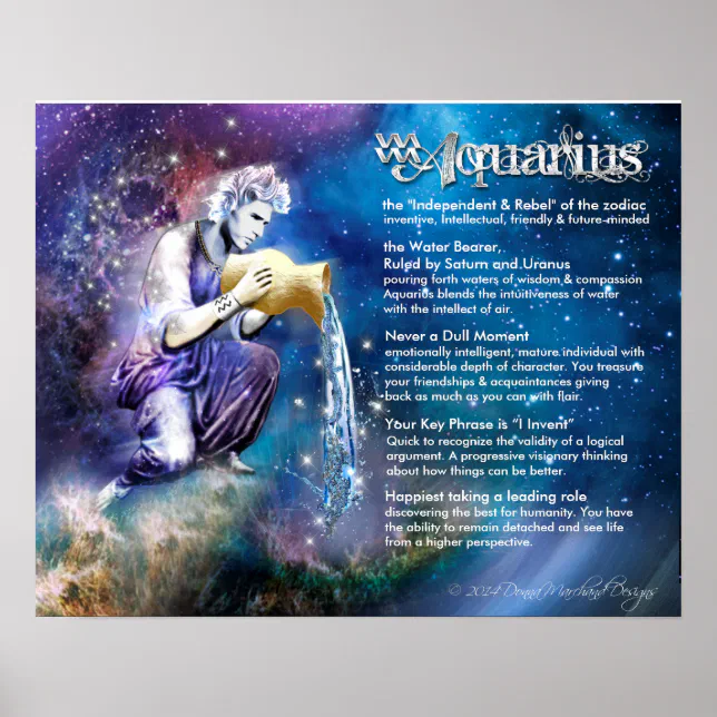 Aquarius Characteristics Poster | Zazzle