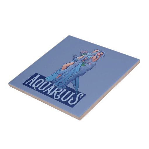 Aquarius Zodiac Goddess Belly Dancer Art Birthday Ceramic Tile | Zazzle