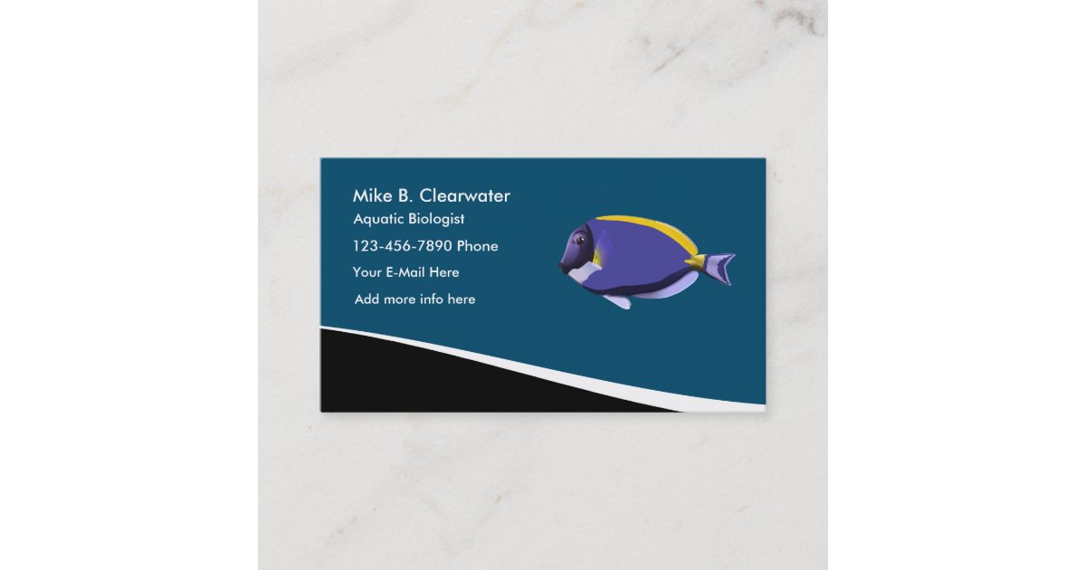 Aquatic Biologist Business Card | Zazzle