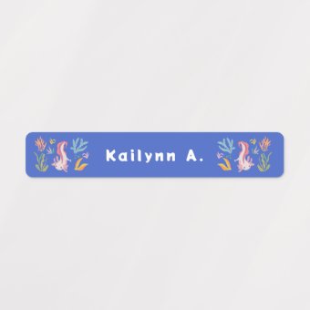 Aquatic Cuteness Axolotl Kids' Labels | Zazzle