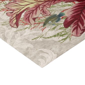 Aquatic Red Coral Seaweed Fish Tissue Paper | Zazzle