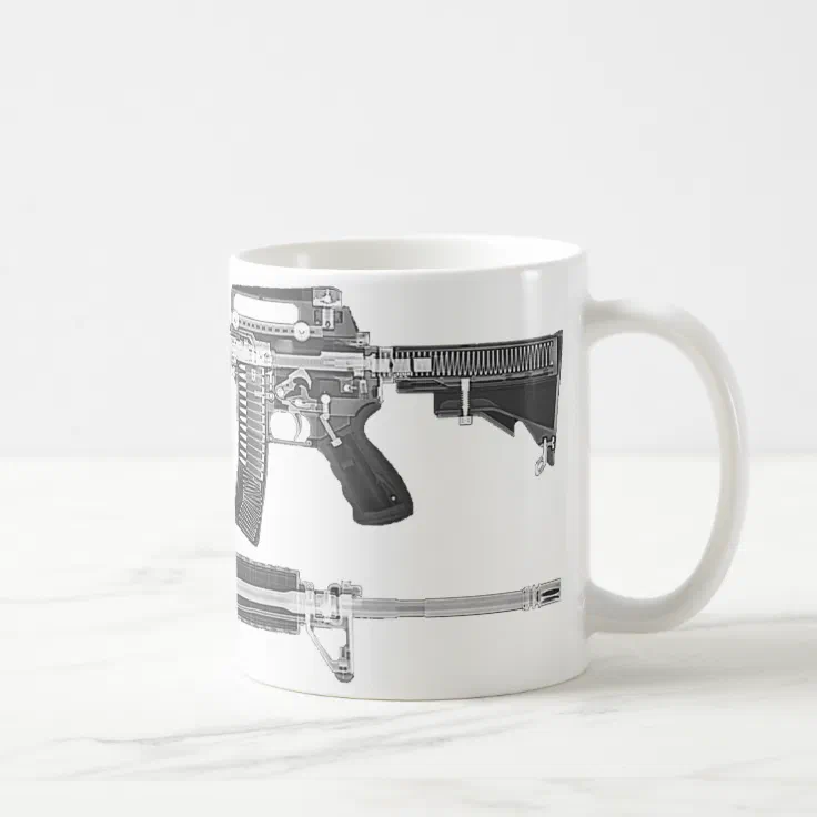 AR-15 CT scan/X-RAY DETAILED IMAGE Coffee Mug | Zazzle