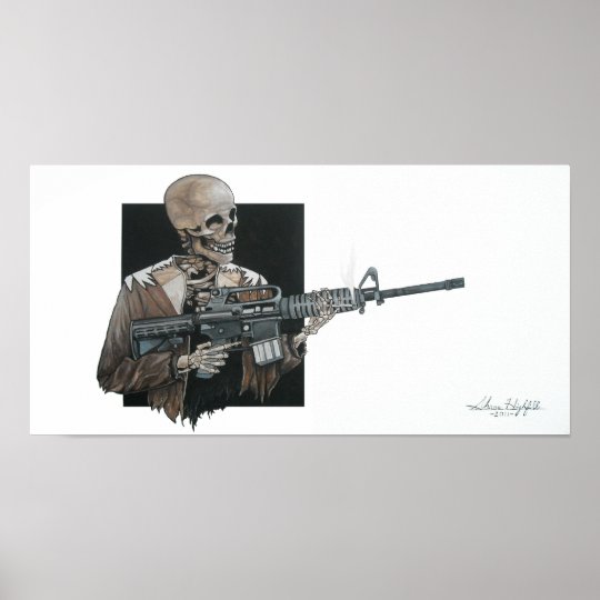 AR-15 Skeleton Poster | Zazzle.com