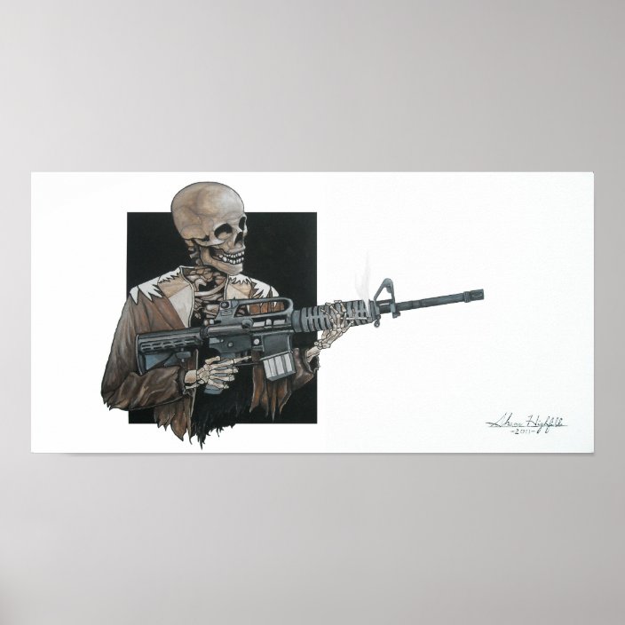 AR-15 Skeleton Poster | Zazzle.com