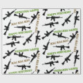 AR-15 Themed Birthday Wrapping Paper | Zazzle