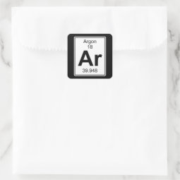 Ar - Argon Square Sticker | Zazzle