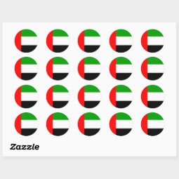 Arab Emirates High quality Flag Classic Round Sticker | Zazzle