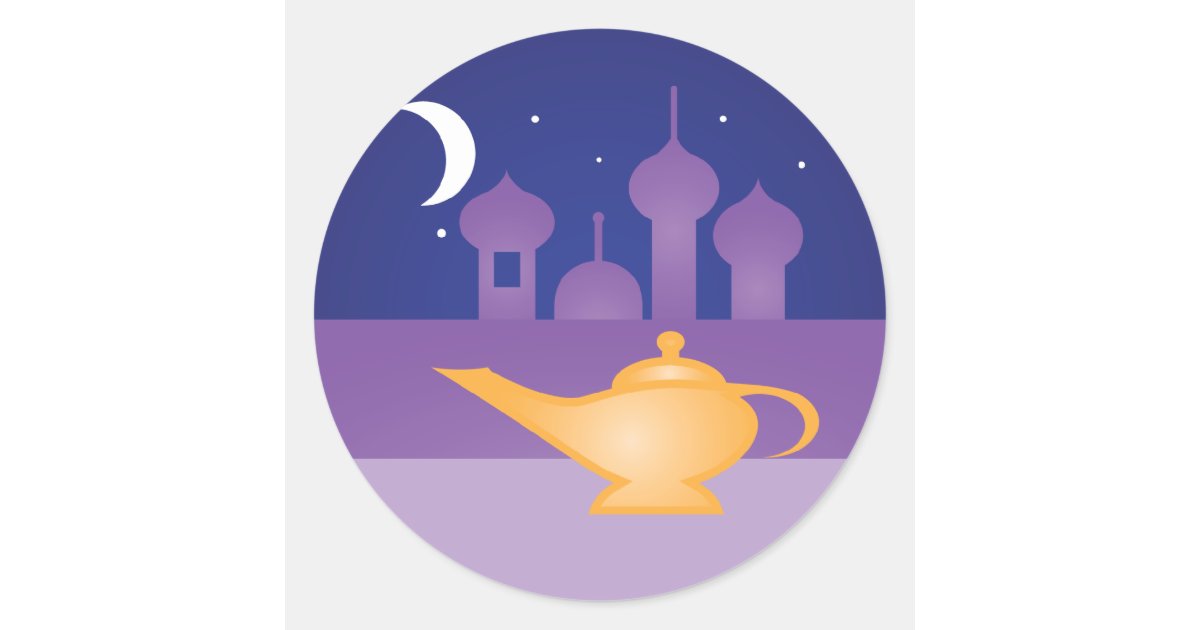 Arabian Night Magic Lamp Stickers | Zazzle