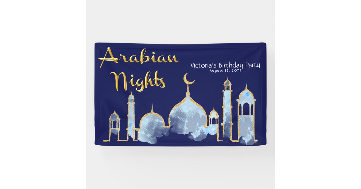 Arabian Nights Birthday Banners | Zazzle