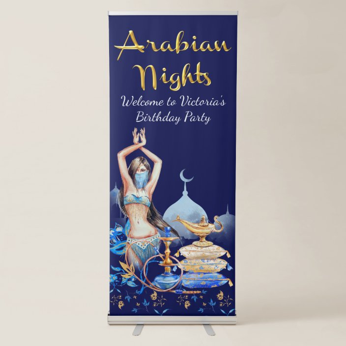 Arabian Nights Birthday Event Retractable Banner | Zazzle.com