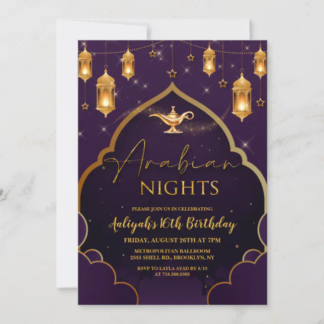 Arabian Nights Invitation | Zazzle