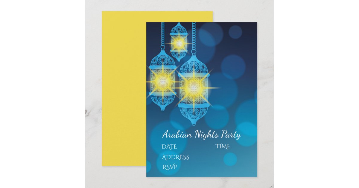 Arabian Nights Lanterns party theme Invitation | Zazzle