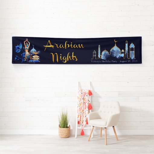 Arabian Nights Party Event Banners | Zazzle