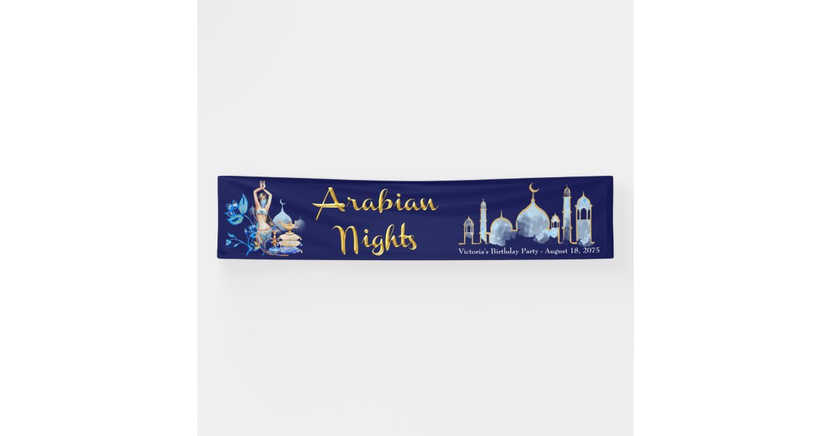 Arabian Nights Party Event Banners | Zazzle